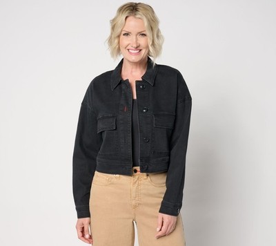 Peace Love World Women's Plus Sz Jacket 2X Authentic Denim Cropped ...