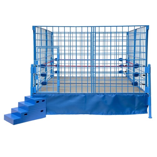 Classic Wrestling Ring & Classic Steel Cage for WWE & AEW Wrestling ...