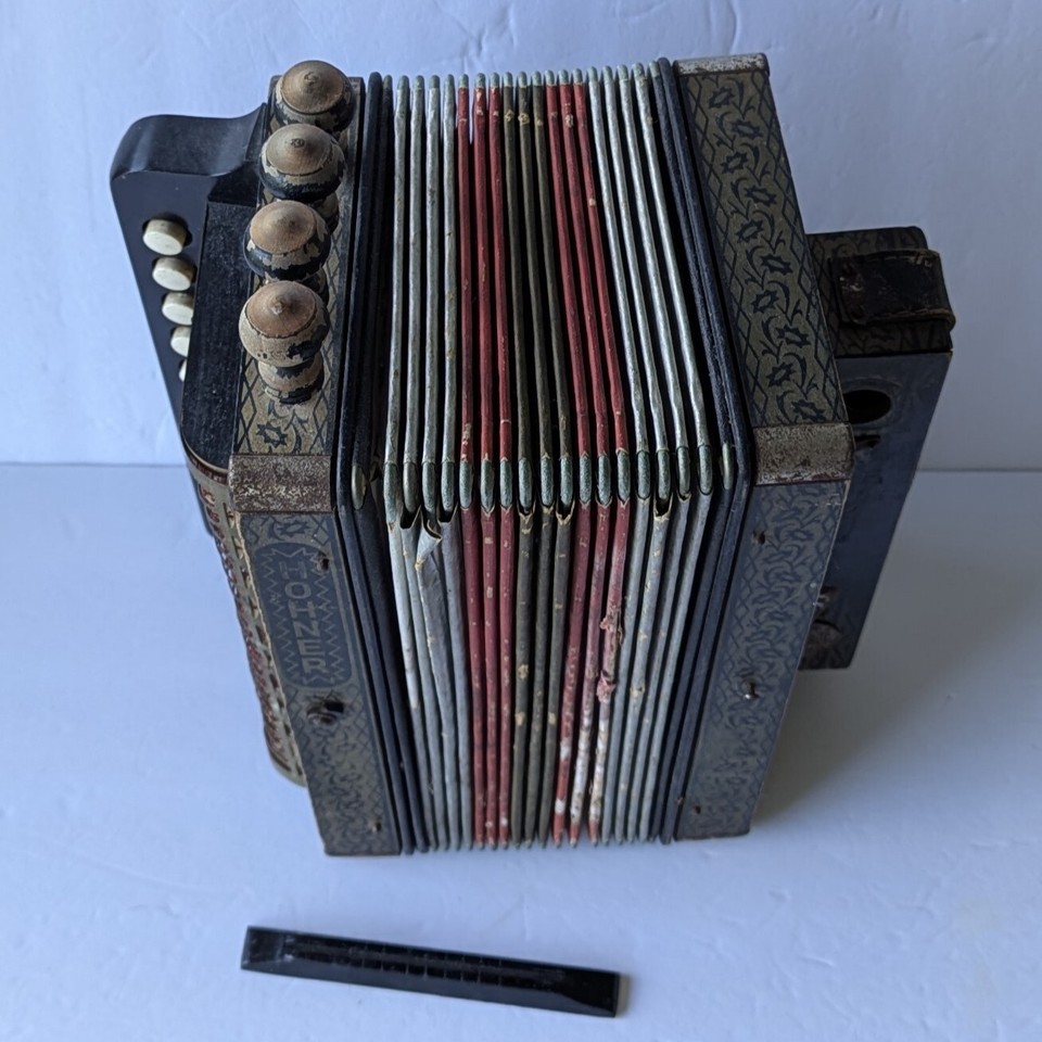 Antique M Hohner Button Accordion | eBay