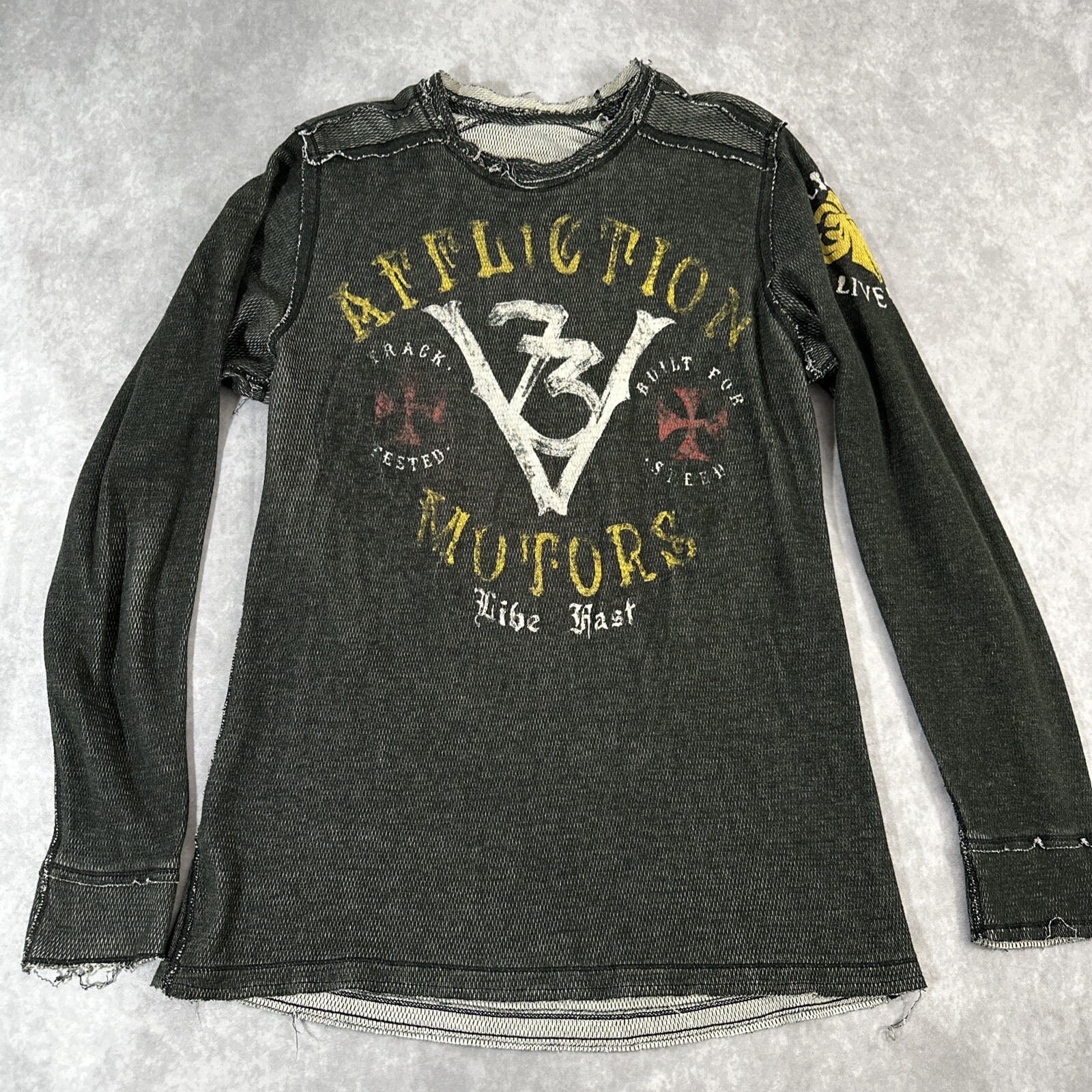 Affliction Motors live fast Reversible Distressed The… - Gem