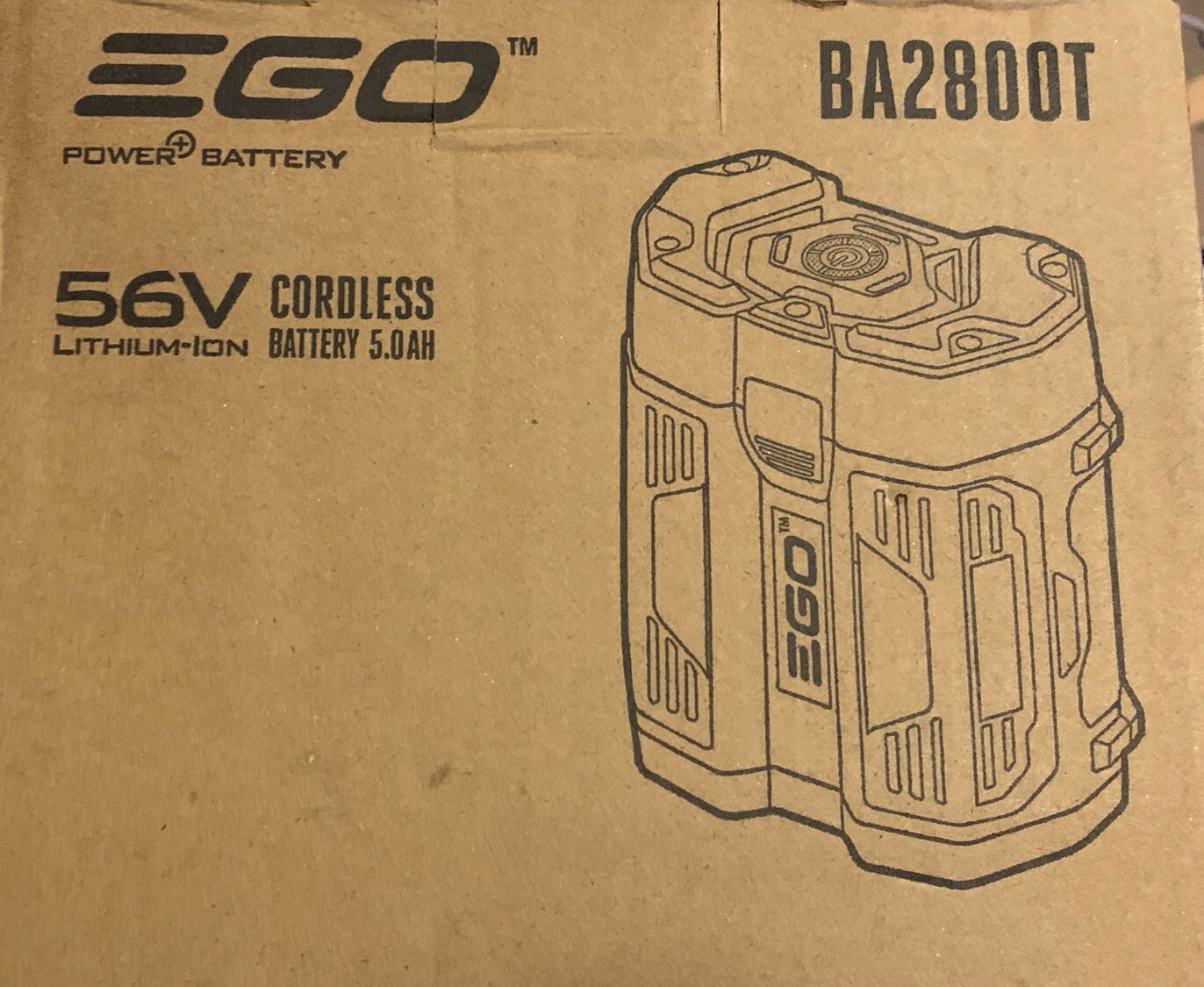 EGO Brand BA2800T 56V 5Ah Battery Pack 5.0 Ah New! Authentic Oem DATE ...