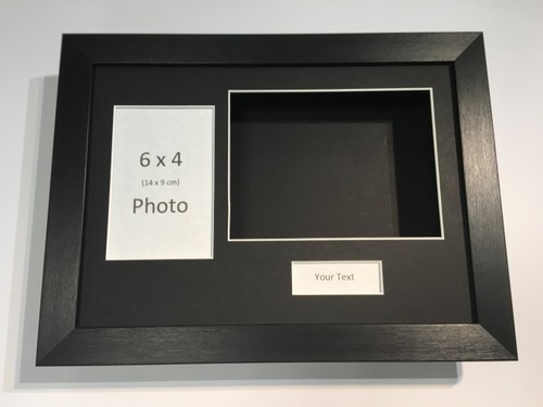 3D Deep Display Box/Craft/Casting Frame Black -Choose from 6 mount ...