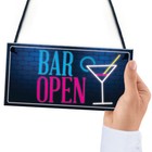 Bar Open Sign NEON EFFECT Home Bar Man Cave Pub Club Window Plaque ...