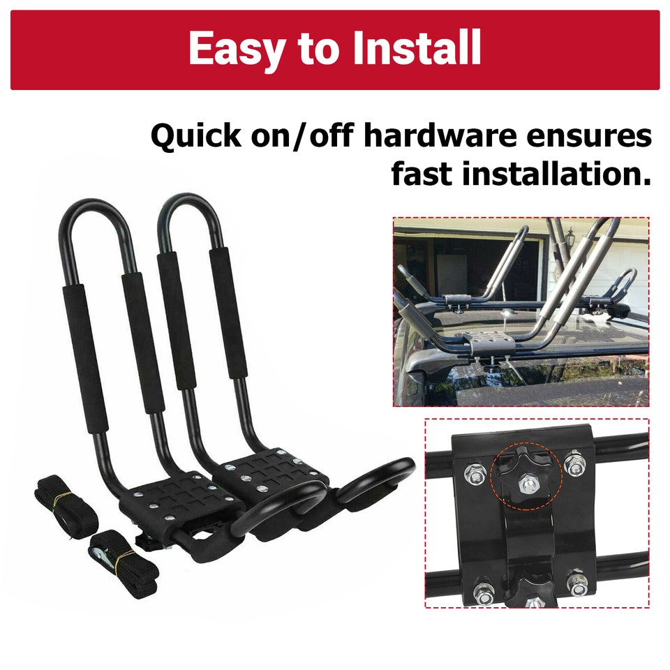 1/2/4 Canoe Boat Kayak Roof Rack For SUV Car Truck Top Mount Carrier J ...