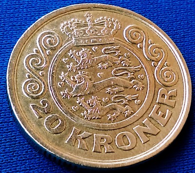 20 Kroner 1990. Margrethe II, Denmark coin, Aluminium-bronze ! | eBay