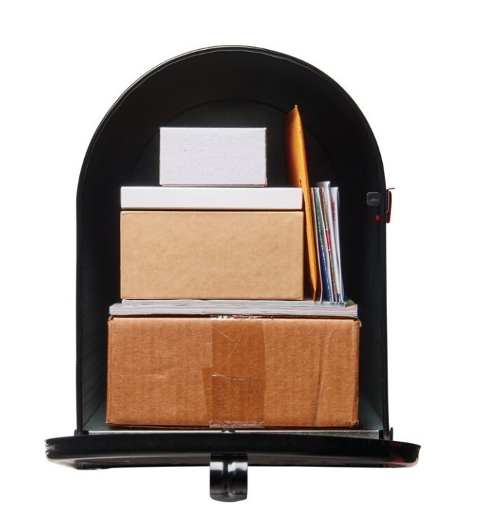 JUMBO POST MOUNT MAILBOX in Black, Galvanized Steel Extra Large Rural ...