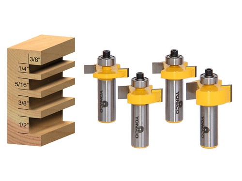 4 Bit Slot Cutter Router Bit Set - 1/2" Shank - Yonico 14481 | eBay