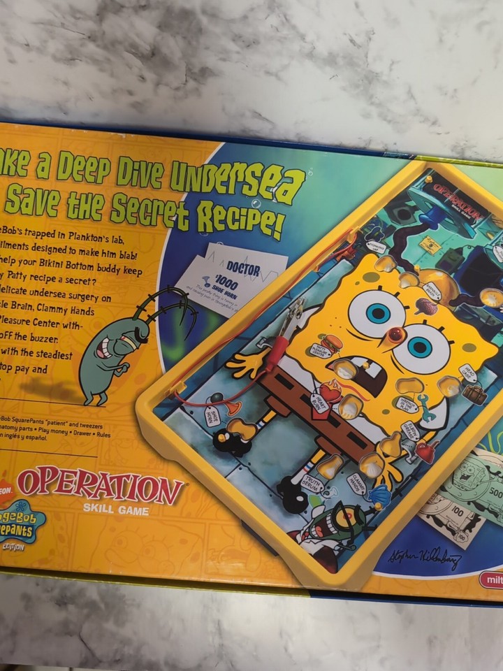 2007 SpongeBob Squarepants Edition OPERATION Skill Game by MB Milton ...