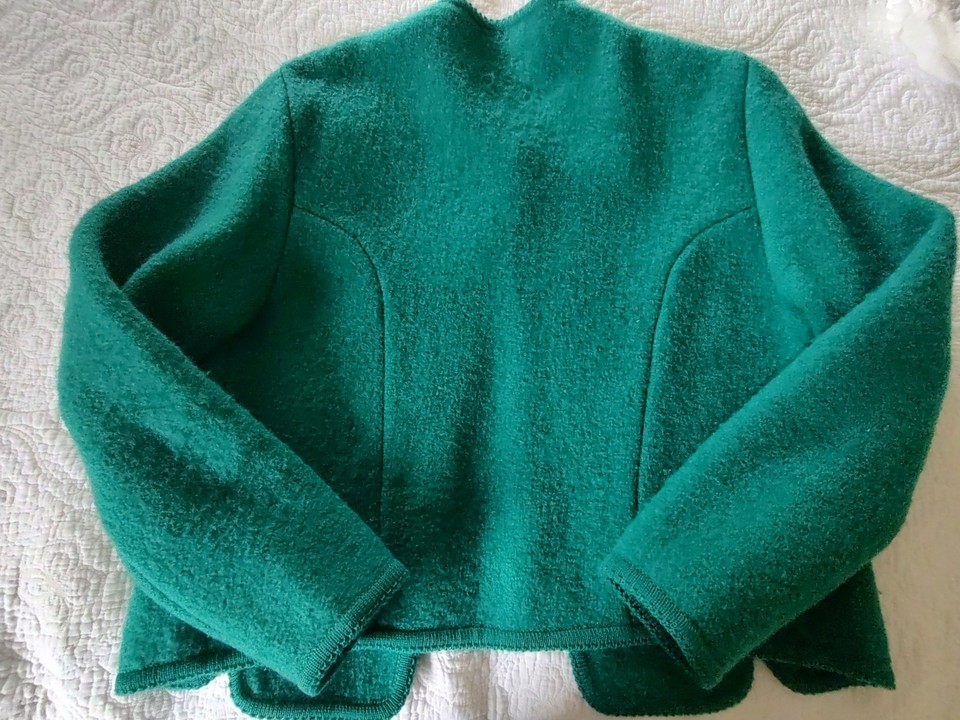 Vintage Carroll Reed Women's 14 Green Boiled Wool Jacket | eBay