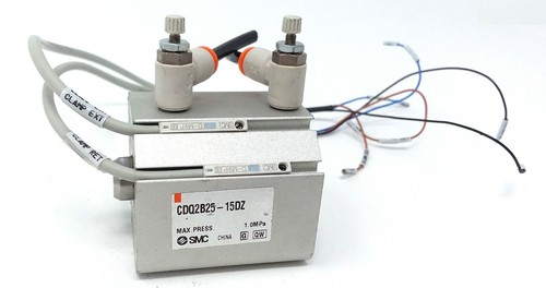 SMC COMPACT CYLINDER CDQ2B25-15DZ (USED W/SENSORS D-M9P) | eBay