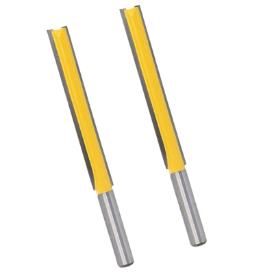 2x 3" Extra Long Straight Router Bit Wood Milling Cutter Slotted ...