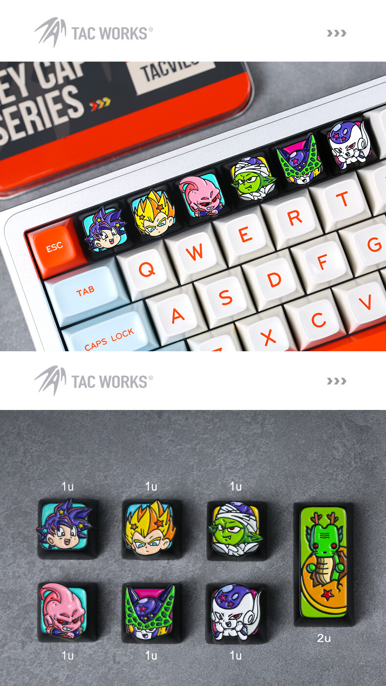 New Stock Anime DRAGON BALL Zinc Alloy 1U Keyboard Keycap 1PC for ...