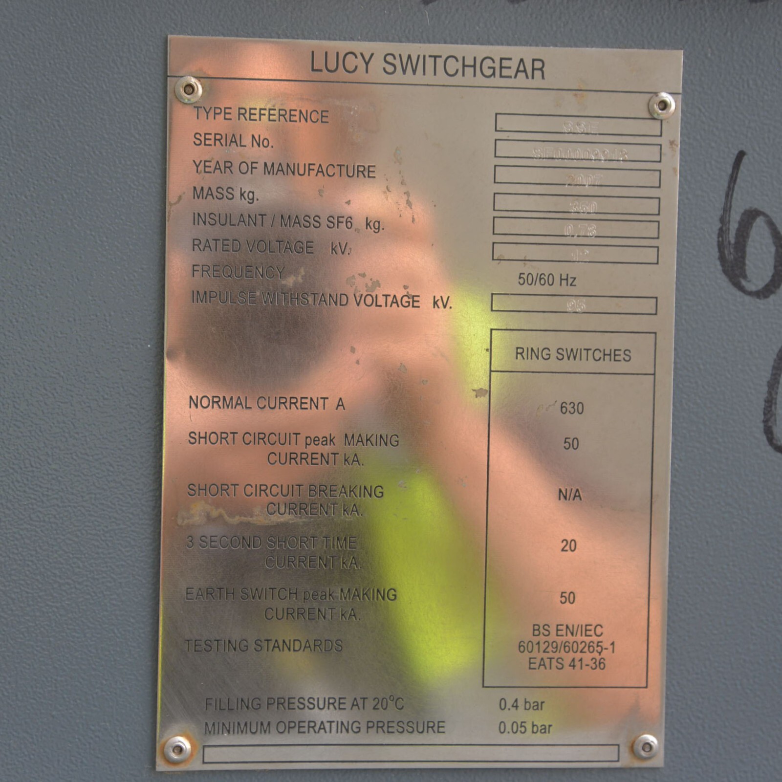 12kv Lucy 630A SABRE RMU Ring Main Unit Switch Disconnect gas insulated ...