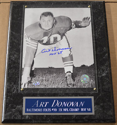 ART DONOVAN BALTIMORE COLTS AUTOGRAPHED FRAMED 8X10 PHOTO12X15 WALL ...