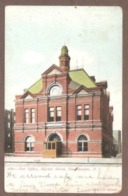 VINTAGE POSTCARD 1908 POST OFFICE POUGHKEEPSIE NEW YORK | eBay