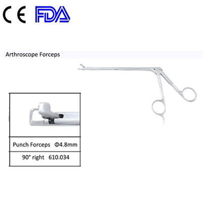 Autoclavable ø4.8mm Arthroscopic Punch Forceps 90° Right Orthopedics ...