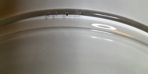 Rare PYREX 210 Pie Plate w/Older 1919 "CG" Backstamp~10.5 x 1 3/8" w ...