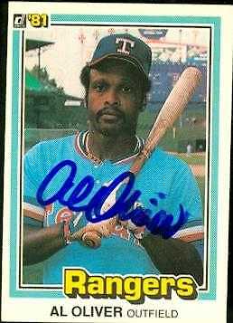 Al Oliver autographed Baseball Card (Texas Rangers) 1981 Donruss #387 ...