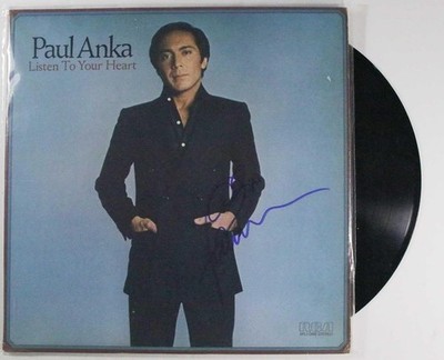 Paul Anka Signed Autographed "Listen to Your Heart" Vintage Record ...