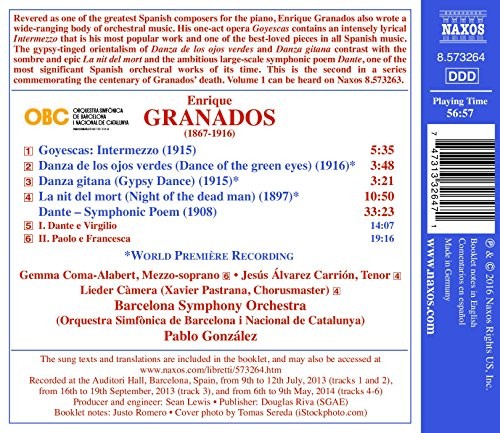 Lieder Camera - Granados Dante - Symphonic Poem/La Nit Del Mort ...