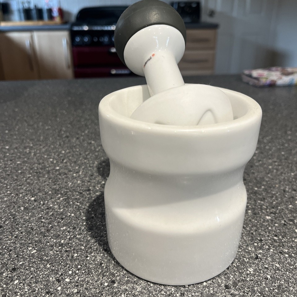 Spice Crusher - Ceramic Mortar & Pestle Easy Rotation Grind Spice Herb ...