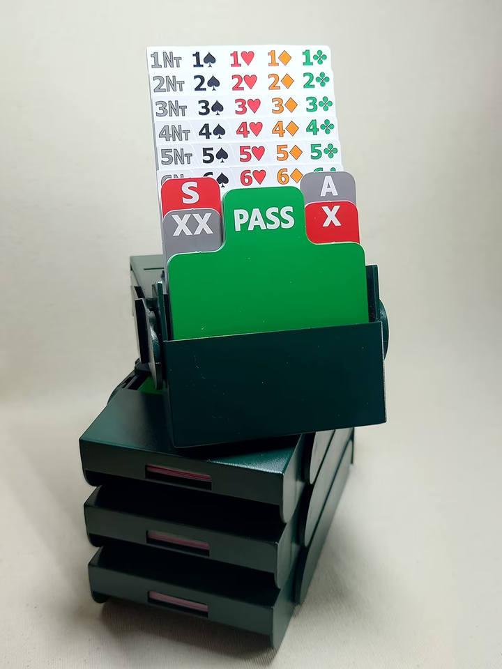Bid Pal Bridge Bidding Boxes Set Of 4 Green | eBay UK