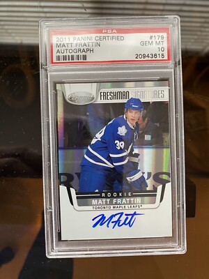 2011 Panini Certified Matt Frattin Autographed PSA Gem Mint 10 Card. | eBay