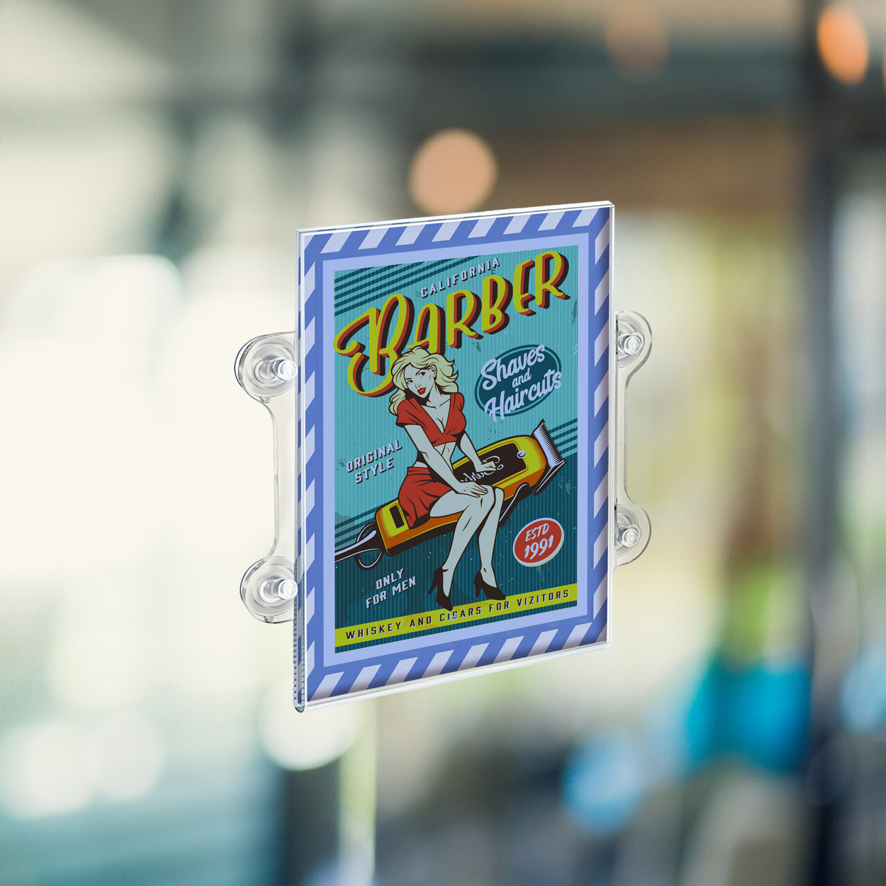 Azar Displays Window Sign Holder with Suction Cups 8.5''W x 14''H, 2 ...