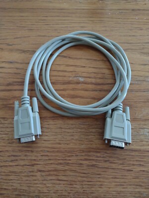 6 FT DB9 9-Pin RS232 Male to Male Serial Port Cable Cord Ivory. New in ...