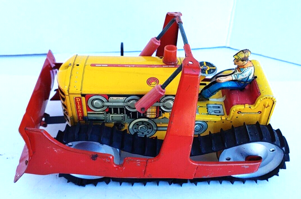 MARX 10 1/2" Wind Up Tin Lithographed Caterpillar Tractor | eBay