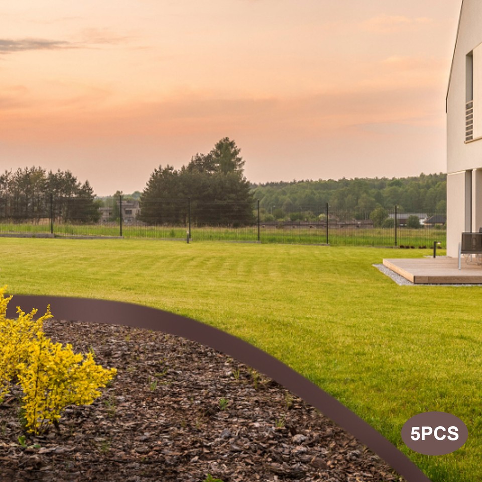 4"x39" 5x Metal Landscape Edging Steel Lawn Edging Bendable Metal ...