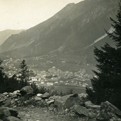 France Alps Chamonix panorama from Montenvers Old Stereoview photo NPG ...