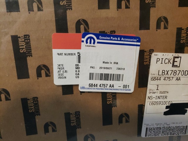 Engine Oil Pan Gasket-Base, VIN: L Mopar 68444757AA for sale online | eBay