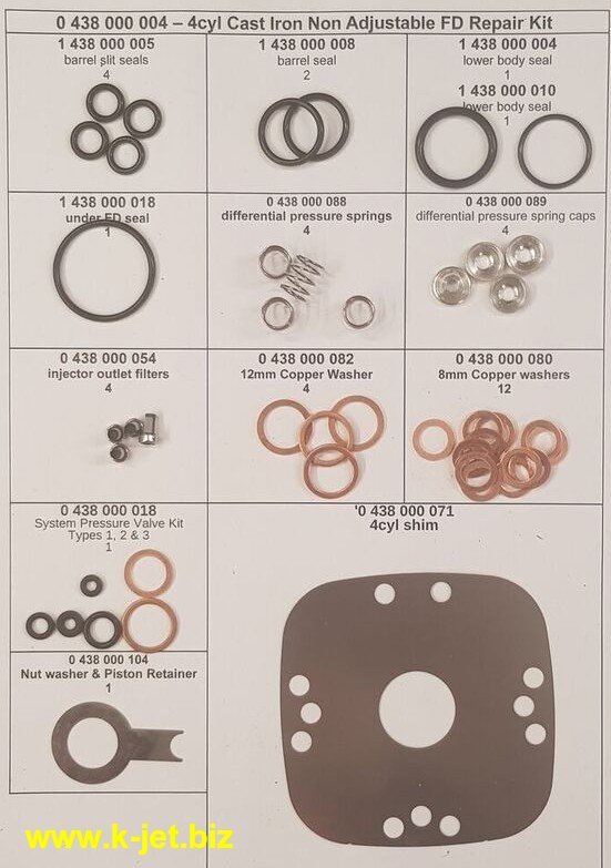 0438100005 Porsche Fuel Distr 4cyl Cast Iron FD NON-Adjustable type ...