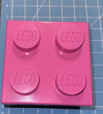 2011 Pink Lego Storage Brick 2 x 2 Storage Cube 4 Stud Case Container ...