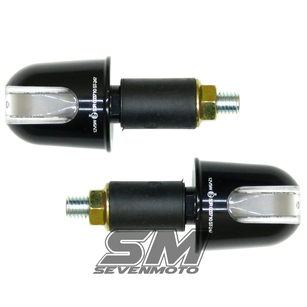 1 Pair LED Handlebar Motorcycle Streetfighter BAR End Indicator Lamps ...