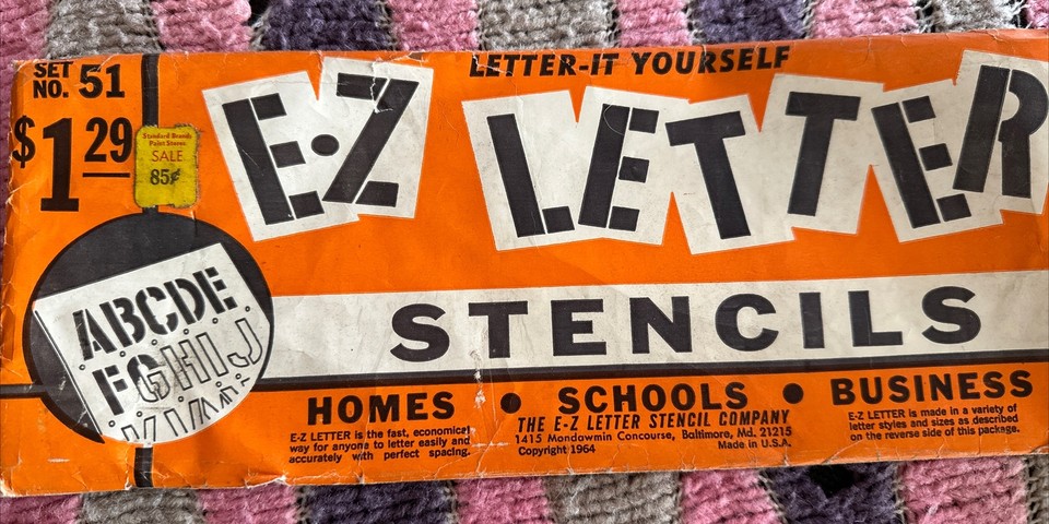 1964 Vintage 3" tall Stencils E-Z Letter Gothic paper | eBay