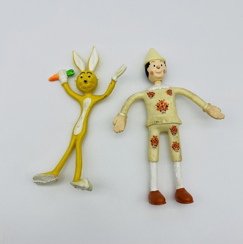 VINTAGE 1970S YELLOW EASTER BUNNY TOY DECOR BENDY BENDABLE RABBIT ...