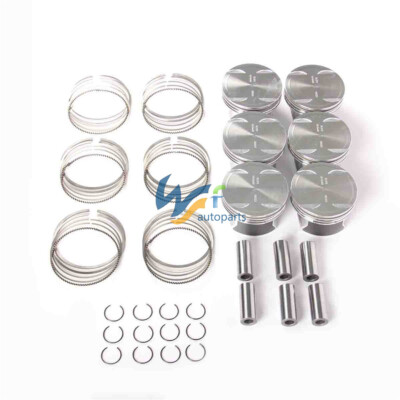 6pcs 3.5L Piston & Ring Assembly Fit For Mercedes Benz C350 E350 R350 ...