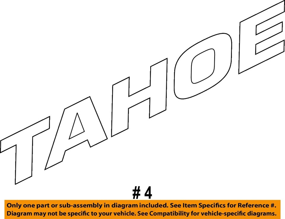 GM OEM 09-11 Tahoe Front Door Exterior Trim-Nameplate 15825693 | eBay