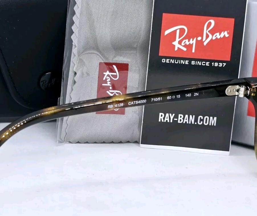 Ray Ban CATS 4000 havana/brown gradient RB4128 710/51 60 sunglasses NEW ...