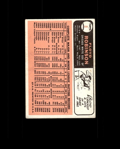 1966 Topps 8 Floyd Robinson VG #D1,418349 | eBay