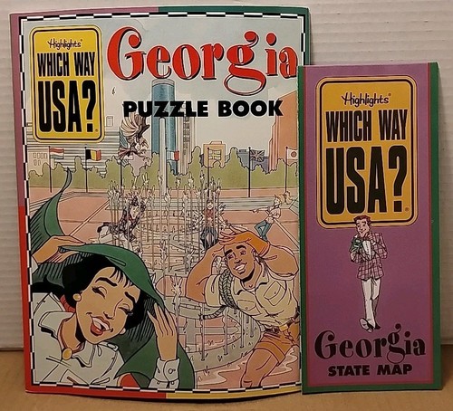 Highlights Which Way USA? GEORGIA - Illustrated Paperback Puzzle Book w ...