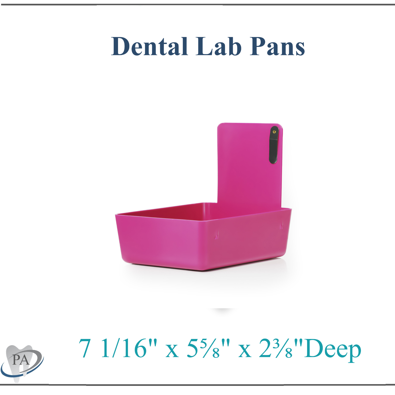 DENTAL LABORATORY WORKING CASE PAN TRAY WITH CLIP (Medium)- Lab Pans, 1 ...