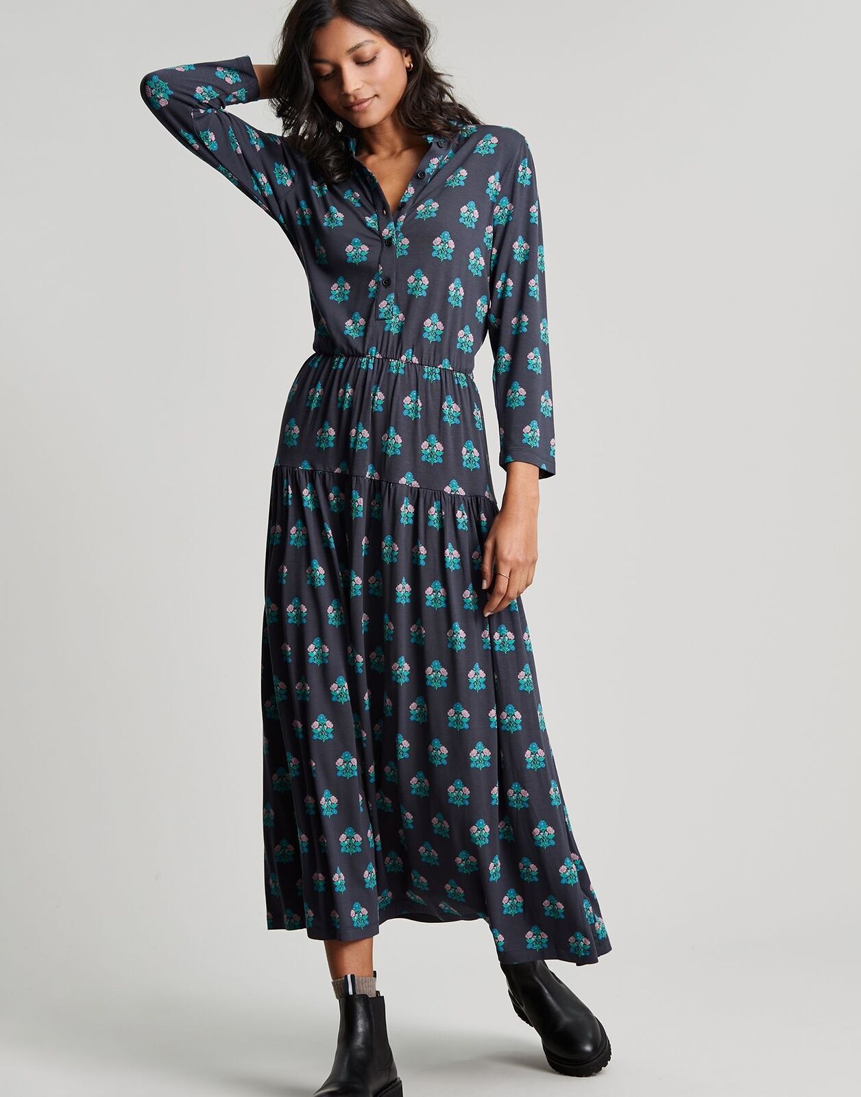 Joules Maria Jersey Shirt Women's Dress - Navy Foulard, Size 14 for ...
