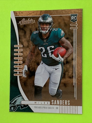 2019 Panini Absolute Miles Sanders Rookie #130 Philadelphia Eagels RC ...