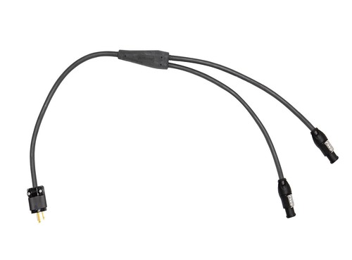 Power Y Cable 1 Edison Male to Fanout 2 True 1 Female Connectors 12 AWG ...