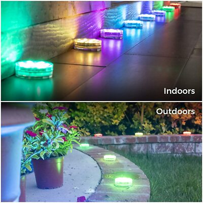 EFX Premium Submersible LED Lights with Remote 4 Pack Multicolor ...