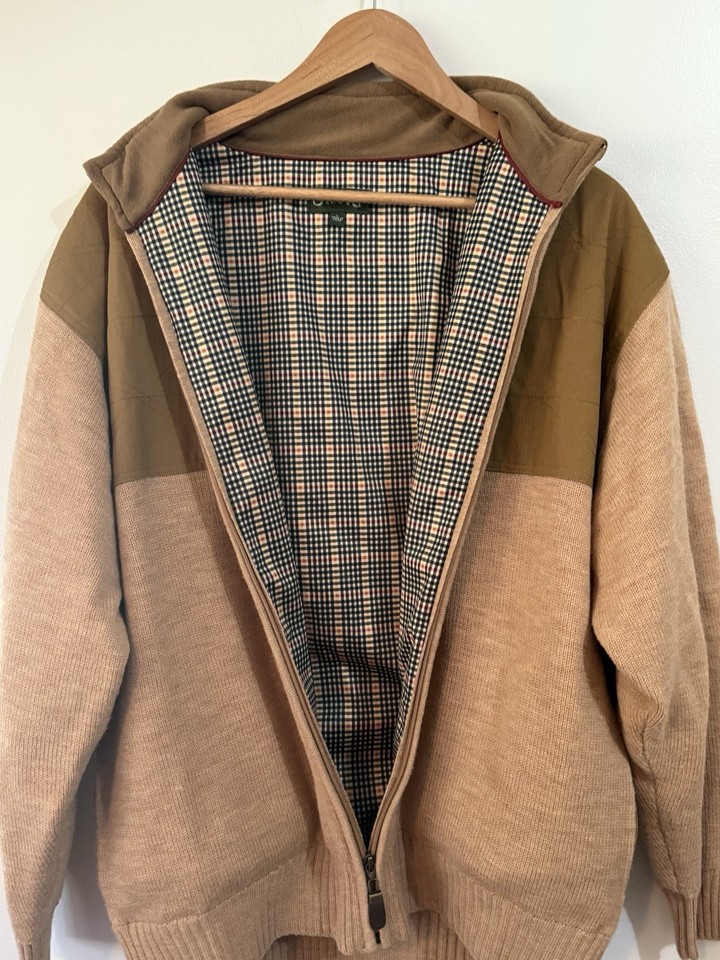 Orvis Jacket Mens L 100% Wool Ultimate Foul Weather Wind Lined Shooting ...