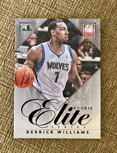 2012-13 Panini Elite Series Rookies BLACK 1/1 Derrick Williams #11 ...